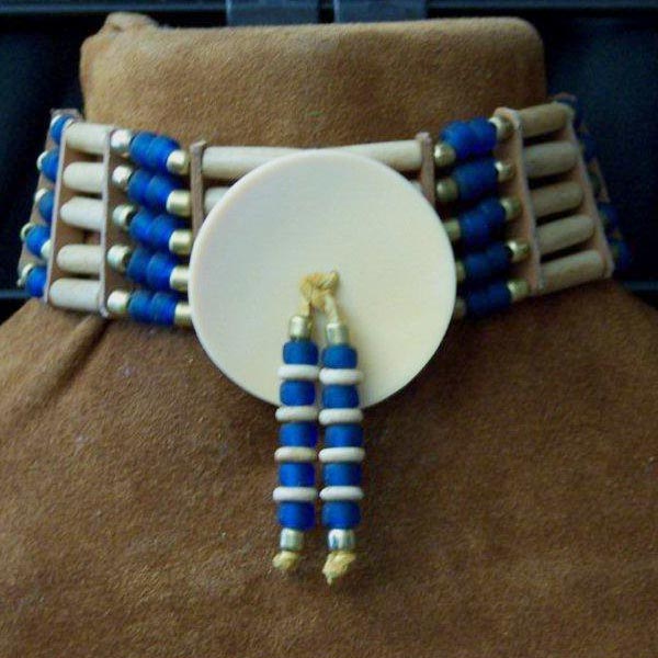 Native American Antiqued Bone Choker